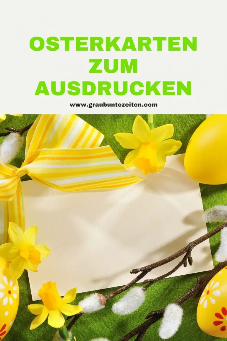 Osterkarten zum Ausdrucken - Grau-Bunte-Zeiten